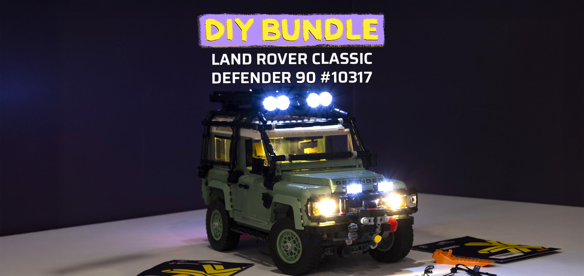 DIY Light Bundle for LEGO® Land Rover Classic Defender 90 #10317 – Light My Bricks USA