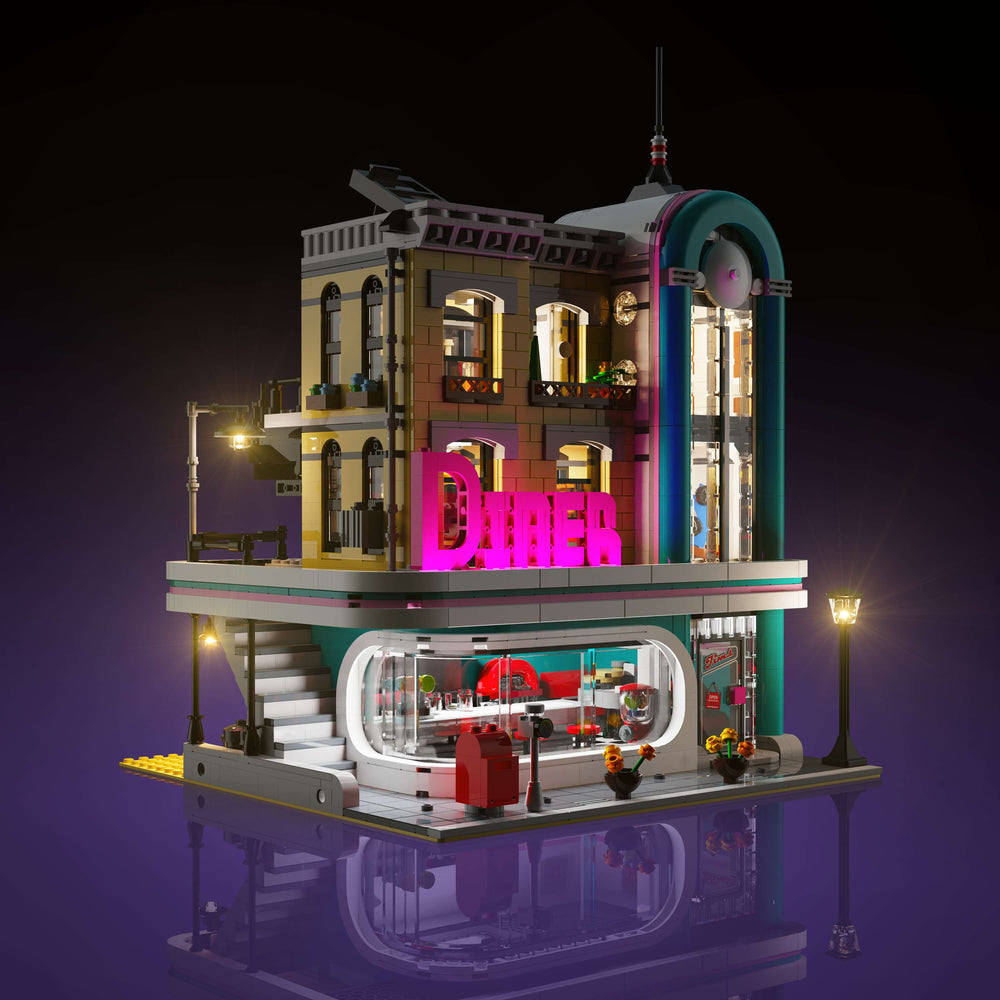 LMB 2.0 Light Kit for LEGO Downtown Diner #10260 – Light My Bricks USA